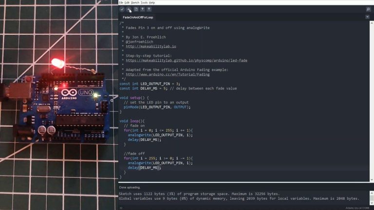 How To Fade An Led Use Pwm To Control Led Brightness Arduino